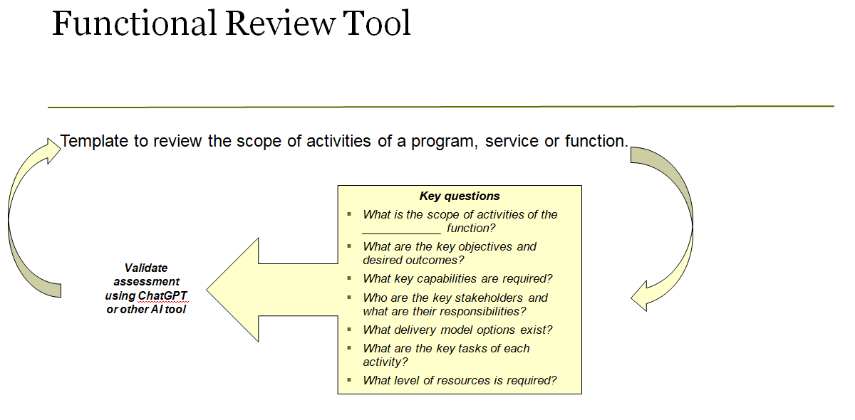 TURNKEY Functional Review Template – Public Management Toolkits