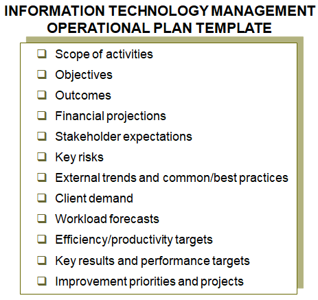 TURNKEY Operational Planning Template-IT Management Function (Govt ...