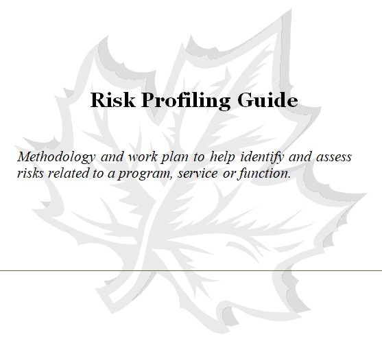 TURNKEY Organization Risk Profiling Guide (Public Sector) – Public ...